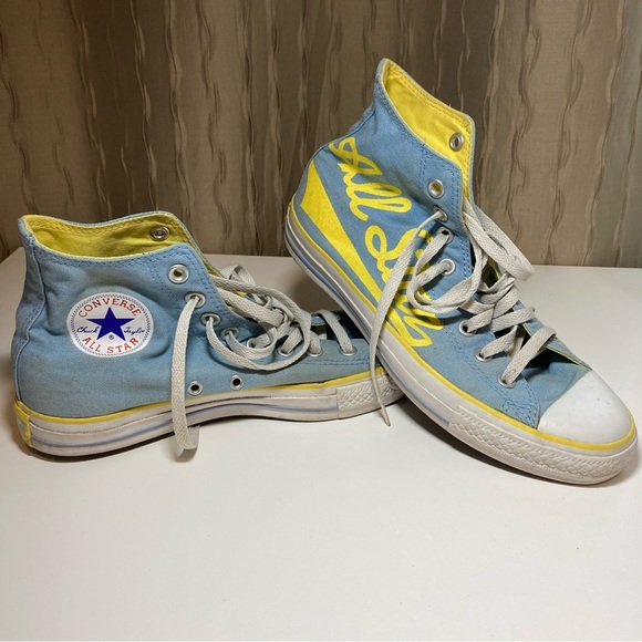 Converse | Shoes | Converse Chuck Taylor All Star Graphic High Top Blue ...